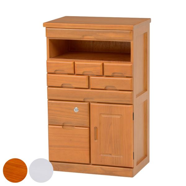 サイズ/約幅48×奥行32×高さ78cm内容量/1台付属品：鍵材質/桐材種類/ナチュラル、ホワイト組立状態/完成品●引出したっぷりの電話台です。●鍵付きなので安心です。●配線用の穴付なのでモデムやルーターもすっきり収納できます。木製 家具 ...