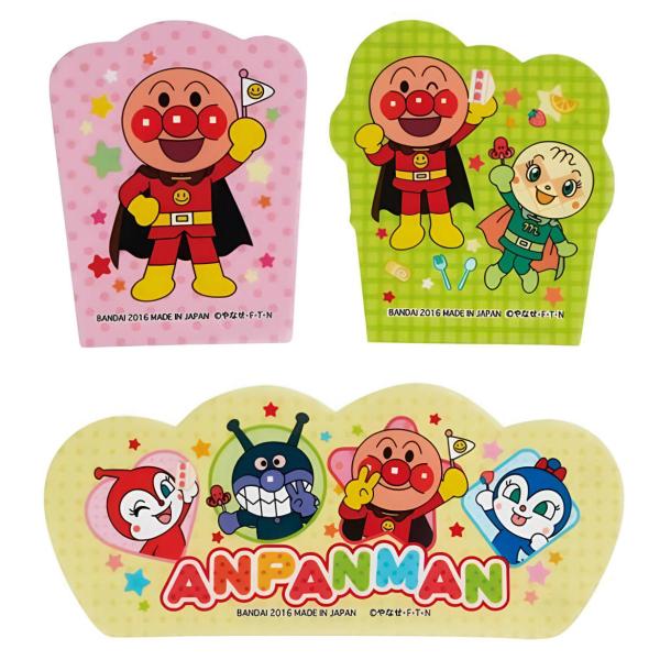 サイズ/小：約幅4.5×高さ5(cm)大：約幅9×高さ4(cm)重量/約15g内容量/15枚入（3種類・各5枚入）材質/PET樹脂生産国/日本製電子レンジ/使用可能●お子さまに大人気のアンパンマンのお弁当用バランです。●3種類のデザインが各...