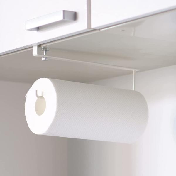 サイズ/約幅1.5×奥行26.5×高さ12.5cm内容量/1個材質/本体：鉄、エポキシ樹脂粉体塗装滑り止め：シリコン樹脂固定ねじ：鉄、メッキ、EVA樹脂生産国/中国製耐荷重/最大500gまで●水周りのそばにほしいキッチンペーパー・布巾・タオ...