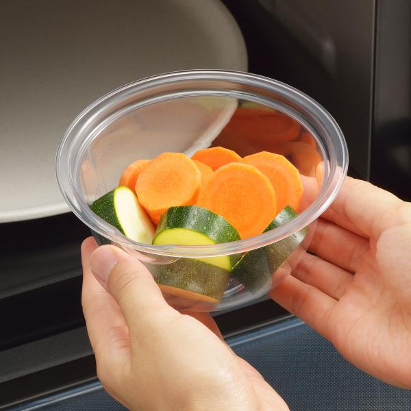 サイズ/約高さ6.7cm直径：約12.9cm重量/約40g容量/満水容量：450ml内容量/1個材質/ポリメチルペンテン生産国/日本製耐熱温度/200度耐冷温度/-20度電子レンジ/使用可能●下ごしらえや調味料の準備にぴったりなボウル13c...