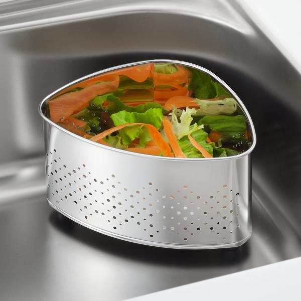 サイズ/約幅20×奥行14.5×高さ11.5cm重量/約215g内容量/1個材質/本体：ステンレス（クロム17％）脚部：合成ゴム生産国/日本製●銅を含有した抗菌ステンレスを使用しています。●銅イオン効果により汚れにくくお手入れが簡単です。●...