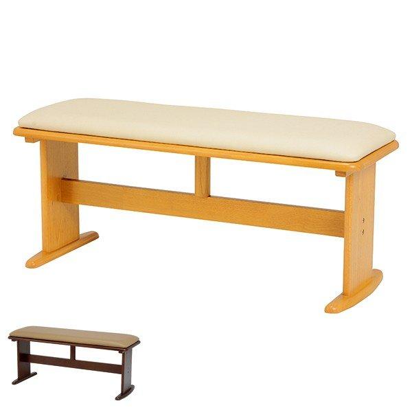 サイズ/約幅100×奥行35×高さ43cm内容量/1台材質/主材：ラバーウッド張地：ＰＶＣ種類/ブラウン、ナチュラル組立状態/お客様組立品●シンプルなので、どんなテーブルにも合います。●ベンチなのでリラックスしていただけます。●2人でゆった...