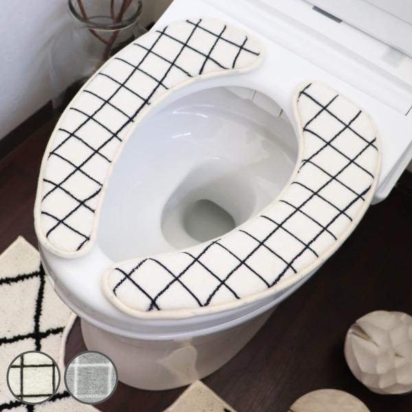 サイズ/洗浄暖房型・普通型（O型・U型）兼用内容量/1組材質/表生地：ポリエステル中間層：ポリウレタンフォーム裏面：PVC種類/ホワイト、グレー生産国/中国製洗濯/洗濯機使用可能（ドラム式不可）乾燥機/使用不可●ピタッと貼るだけ簡単装着でき...