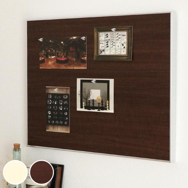 サイズ/約縦44.9×横60.4×厚み2.4cm重量/約1.7kg内容量/1枚付属品：マグネット6ヶ、壁取付金具、石こうボード用ピン、木壁用ネジ材質/本体：アルミ、スチール木目シート貼り種類/アイボリー、セピア生産国/日本製●シンプルでオシ...