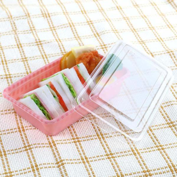 サイズ/約幅11.5×奥行18.5×高さ5cm内容量/4枚材質/本体：ポリプロピレン、タルク（無機物）フタ：ポリスチレン生産国/中国製耐熱温度/130度パーツ別耐熱温度/フタ：80度耐冷温度/-20度電子レンジ/ふたを外して使用可能●フタが...