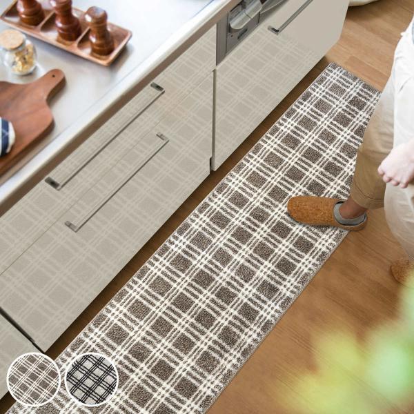 サイズ/約横180×縦45cm内容量/1枚材質/ポリエステル100％種類/グレージュ、アイボリー生産国/中国製洗濯/洗濯機使用可能（ドラム式不可）床暖房/ホットカーペット/対応滑り止め/加工あり●ベーシックなデザインがおしゃれな、ポリエステ...