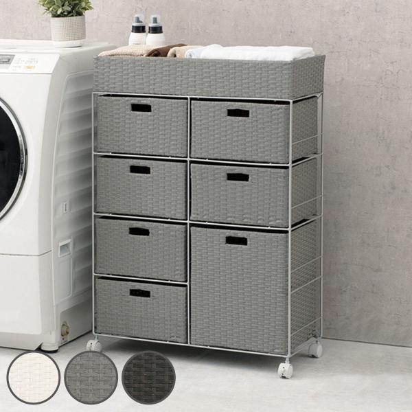 サイズ/約幅70.5×奥行30.5×高さ99.5cm内容量/1台付属品：キャスター、スパナ1本材質/主材：スチール張地：ポリエチレン種類/ホワイト、ダークブラウン、グレー生産国/ベトナム製引き出し段数/4段キャスター/付き組立状態/完成品（...