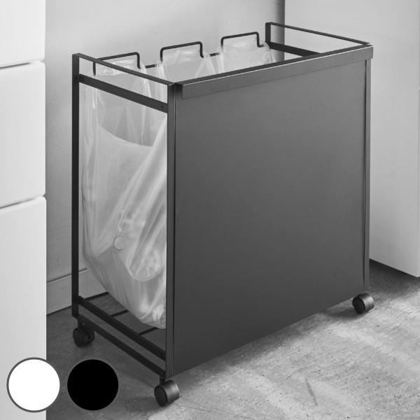 サイズ/約幅51.5×奥行32×高さ55cm内容量/1台付属品：スパナ材質/本体：スチール（粉体塗装）キャスター：ナイロン　種類/ホワイト、ブラック生産国/中国製キャスター/付き耐荷重/約3kg対応サイズ/対応レジ袋サイズ：20・30・45...