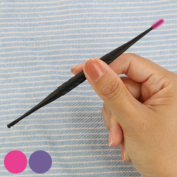 サイズ/全長：14.4cm重量/約3g内容量/1本材質/本体：エストラマー種類/ピンク、パープル生産国/日本製●ゴム製で適度なしなりがあり、柔らかい耳かきです。●二重螺旋構造と柔らかブラシの2way仕様で、耳垢をしっかりキャッチします。●女...