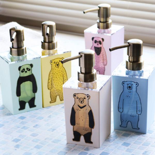 サイズ/約幅6.6×奥行6.6×高さ17.5cm容量/約360ml内容量/1個材質/本体：AS樹脂ポンプ：ABS樹脂パイプ：ポリエチレン種類/PolaeBear、BrownBear、GiantPanda、MeganeBear、BlackBe...