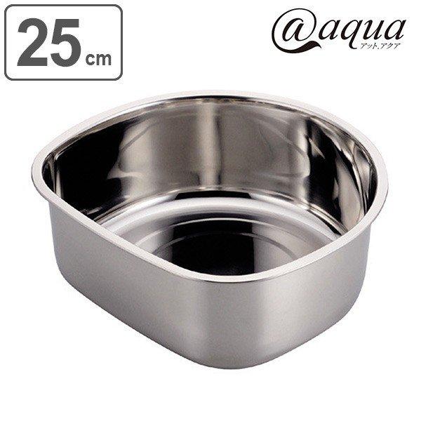 サイズ/約幅27.5×奥行26×高さ12cm内容量/1個材質/ステンレス製生産国/インド製●衛生的なステンレス製洗桶です。●錆びにくく、丈夫です。※曲線部分に排水穴あり、ゴム脚は付いていません。シンク用品 キッチン用品 食器洗い用 食器洗い...