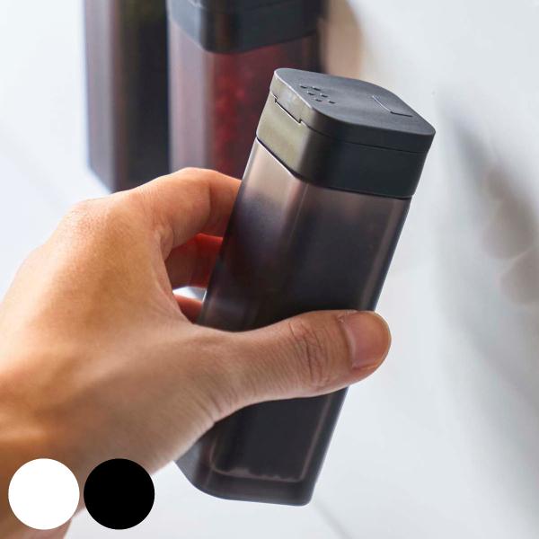 サイズ/約幅3.7×奥行4×高さ10.5cm重量/約75g容量/約60ml内容量/1個付属品：インデックスシール材質/容器：アクリル樹脂、マグネット滑り止め：シリコーン蓋上下：ポリエチレン種類/ホワイト、ブラック生産国/中国製耐熱温度/80...