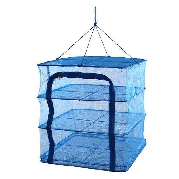 サイズ/約幅50×奥行50×高さ55cm内容量/1個材質/ネット：ポリエチレン枠芯：鉄線被膜（ＰＥコーティング）生産国/中国製●魚、野菜、果物の干物作りに便利な万能干しかごです。●アウトドアでの食器の乾燥にも便利です。●通気性の良い細かいメ...