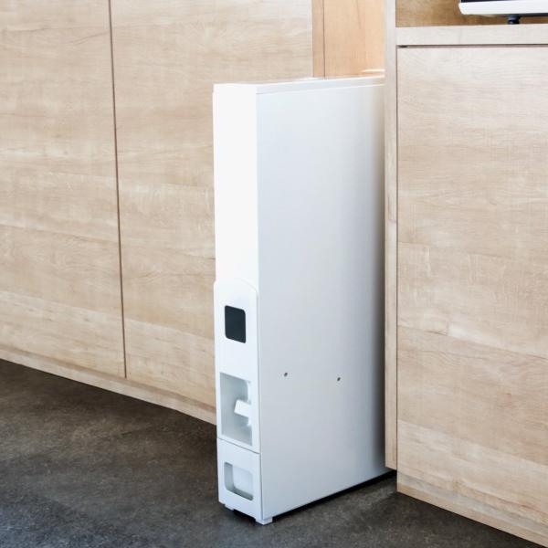 サイズ/約幅10×奥行41×高さ65.6cm重量/約2.7kg容量/米収納量：約12kg受皿容量：約4合計量方式：1合内容量/1台材質/本体：カラー鋼板（マイルドホワイト）フタ・残量確認窓：AS樹脂米受皿：ポリスチレン樹脂生産国/韓国製●計...