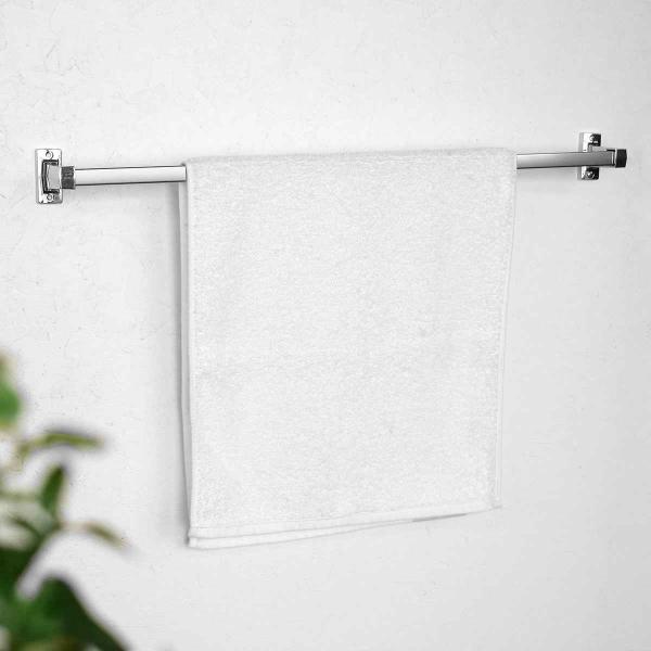 サイズ/約幅63.1×奥行6.7×高さ5.3cm角パイプ径：1.6cmねじ穴間隔：60.6cm内容量/1個付属品：木ネジ4本材質/パイプ、木ネジ：ステンレスブラケット：亜鉛ダイキャストにクロームメッキ生産国/日本製耐荷重/5kg●脱衣所や洗...