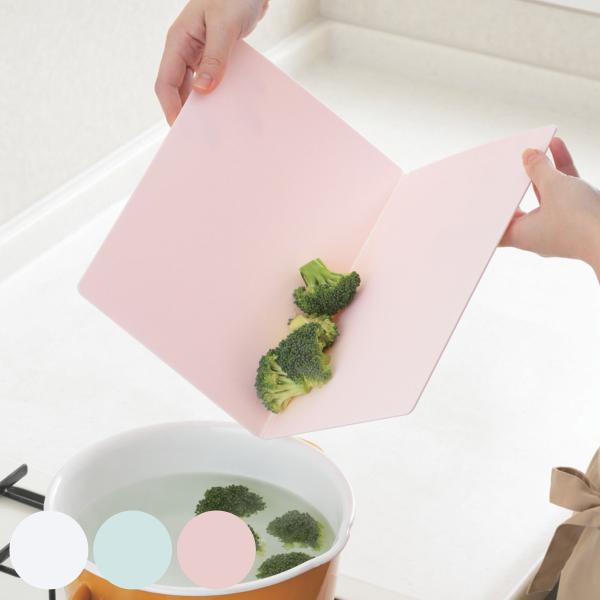 サイズ/約幅36.5×奥行25.7×高さ0.2cm折りたたみ時：約幅18.25×奥行25.7×高さ0.4cm重量/約170g内容量/1枚材質/ポリプロピレン種類/ホワイト、ブルー、ピンク生産国/日本製耐熱温度/100度食器洗い乾燥機/使用可...