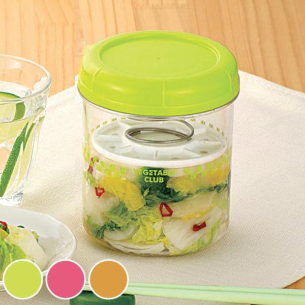 サイズ/約高さ12cm直径：約10cm重量/約145g容量/約650ml内容量/1個材質/本体容器：AS樹脂押板・蓋裏パーツ：ポリプロピレン蓋・ロック：ABS樹脂バネ：18-8ステンレス種類/イエロー、ピンク、グリーン生産国/日本製パーツ別...