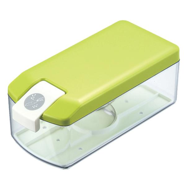 サイズ/約幅9.5×奥行21×高さ8cm重量/約260g容量/満水容量：1L内容量/1個材質/本体容器：AS樹脂押板：ポリプロピレン蓋・ロック：ABS樹脂バネ：18-8ステンレス生産国/日本製パーツ別耐熱温度/本体容器・蓋・ロック：約80度...