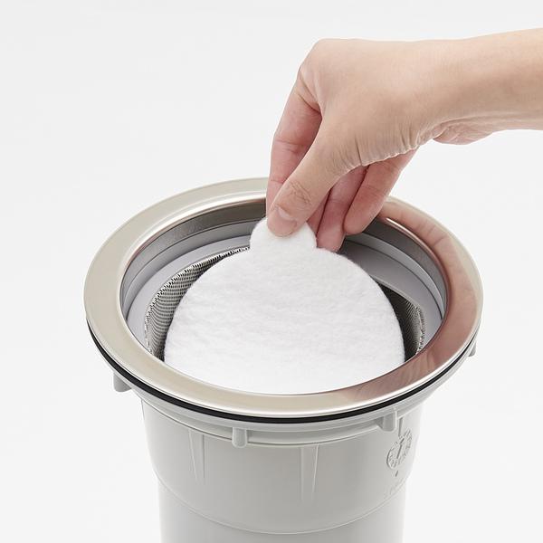 サイズ/約幅11×奥行12.5×高さ0.5cm（1枚あたり／耳部分含む）内容量/20枚入り材質/レーヨン、ポリエステル、ポリプロピレン生産国/中国製●ストレーナーや三角コーナーに敷いて細かいゴミや油をキャッチします。●サイズが合わないときは...