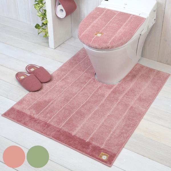 サイズ/約幅80×高さ105cm内容量/1枚材質/ポリエステル50％、アクリル50％種類/ピンク、グリーン生産国/中国製洗濯/洗濯機使用可能乾燥機/使用不可滑り止め/加工あり●お花畑をイメージした「シャンフルシリーズ」のトイレマットです。●...