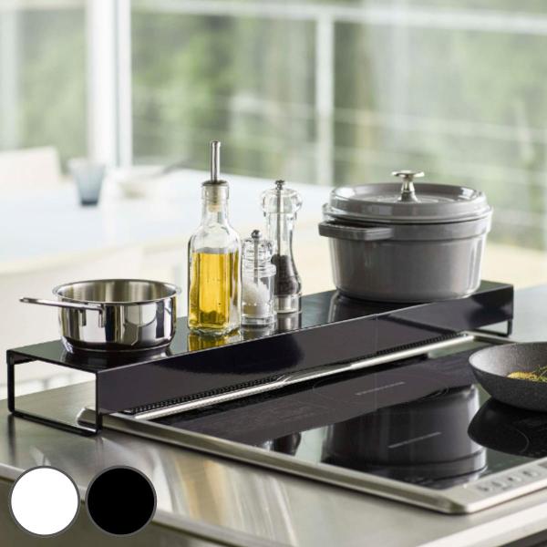 サイズ/約奥行14×高さ6.7cm約幅46〜82cm重量/約1.5kg内容量/1個材質/スチール(粉体塗装）種類/ホワイト、ブラック生産国/中国製耐熱温度/200度耐荷重/約9kg●IHクッキングヒーターやビルトインガスコンロの排気口に飛び...