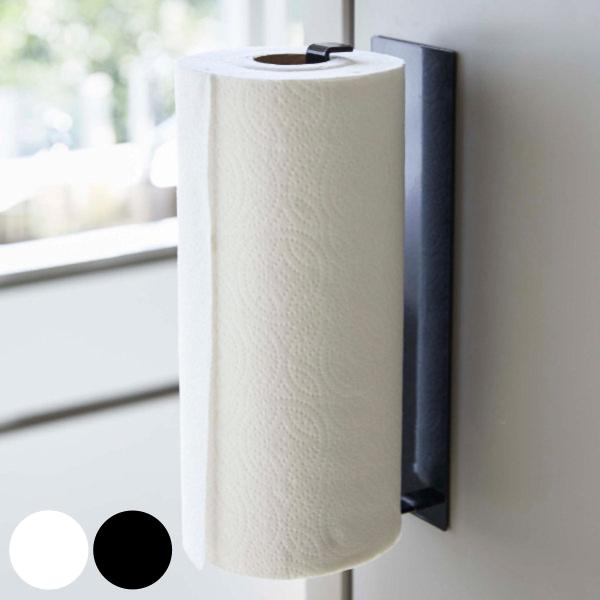 サイズ/約幅8×奥行7.5×高さ29cm重量/約461g内容量/1個材質/本体：スチール(粉体塗装)、マグネット、滑り止め：シリコーン種類/ホワイト、ブラック生産国/中国製耐荷重/約1kg●マグネットで取り付けるキッチンペーパーホルダーです...