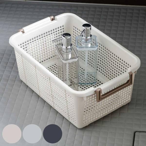 サイズ/外寸：約幅28×奥行43×高さ17.5cm内寸：約幅21.5×奥行34×高さ16.5cm内容量/4個材質/ポリプロピレン種類/アイボリー、ライトグレー、ダークグレー生産国/日本製スタッキング/可能●積み重ねができる収納バスケットです...