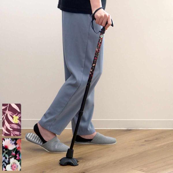 サイズ/長さ：約68.5〜91cm伸縮10段階(2.5cmピッチ)杖先ゴム：4点DX16mm重量/約430g内容量/1本材質/グリップ：ポリプロピレン、エラストマーシャフト：アルミニウムストラップ：ナイロン先ゴム：合成ゴム種類/ブーケ、リー...