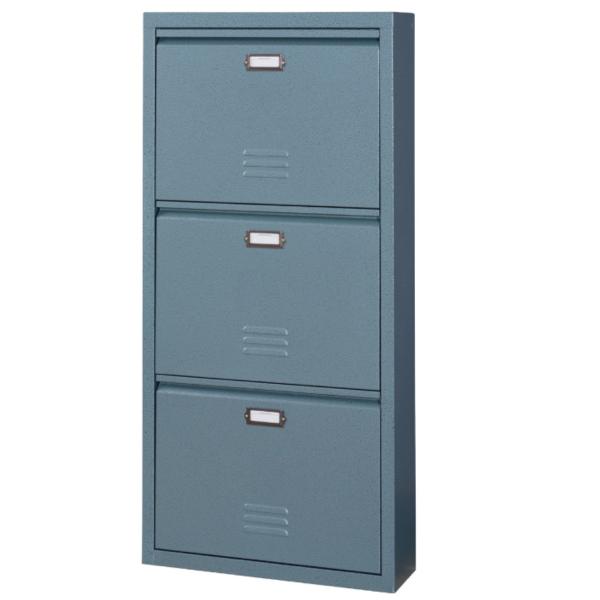 サイズ/外寸：約幅50×奥行15×高さ106cm内寸：約幅45×奥行11×高さ29.5cm重量/約9.4kg内容量/1台材質/スチール（粉体塗装）生産国/中国製組立状態/完成品●奥行約15cmのスリムなシューズラックです。●薄型で場所をとり...