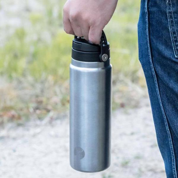 サイズ/約高さ23cm直径：約7.3cm口径：約5.2cm容量/約600ml内容量/1個材質/内びん・口金：ステンレス鋼胴部：ステンレス鋼（アクリル塗装）飲み口栓：ポリプロピレン持ち手：熱可塑性エラストマーパッキン：シリコーンゴム種類/シル...