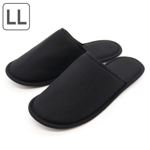 サイズ/LLサイズ：27cm〜29cm内容量/1足:付属品 収納袋材質/ニット:EVAカラー/ブラック生産国/中国製洗濯/手洗いのみ可能乾燥機/使用不可●洗える薄型携帯スリッパです。●薄型なので持ち運びに便利です。●洗えて使えるスリッパなの...