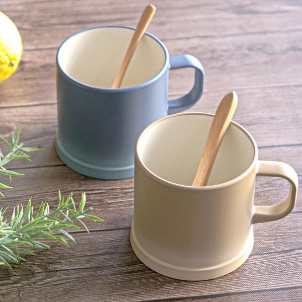 サイズ/約高さ8.4cm直径：約9.1cm容量/約350ml内容量/1個材質/PET、ABS樹脂（表面：ウレタン塗装）種類/ベージュ、ブルー生産国/日本製耐熱温度/140度耐冷温度/-20度食器洗い乾燥機/使用可能電子レンジ/使用可能オーブ...