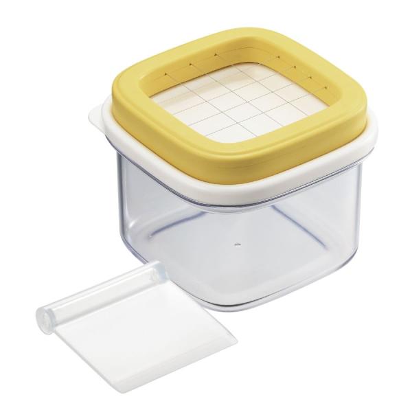 サイズ/約幅11.5×奥行11.5×高さ9.3cm重量/約187g内容量/1個材質/蓋：ポリエチレンケース：AS樹脂ワイヤープレート：ABS樹脂・18-8ステンレススチールミニスケッパー：ポリプロピレン生産国/日本製パーツ別耐熱温度/蓋・ワ...