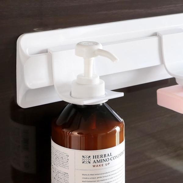 サイズ/約幅5.5×奥行6.6×高さ5.5cm重量/約22g内容量/1個材質/ABS樹脂生産国/日本製耐熱温度/70度耐荷重/800ｇ（吊り下げポンプ付きボトル重量）●自分好みにカスタマイズ出来る　ウォールバー専用ボトルホルダー●今までにな...