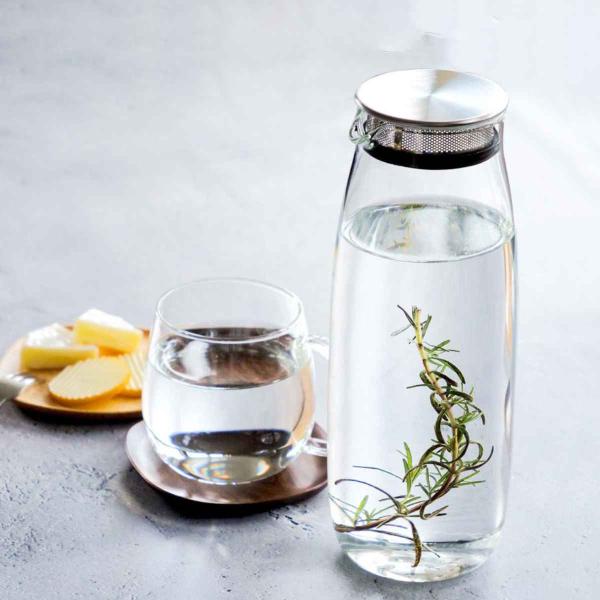 サイズ/約幅9.5×高さ24.5cm直径：約7cm重量/約350g容量/約1.1L内容量/1個材質/ポット：耐熱ガラスフタ：18-8ステンレス鋼、ポリプロピレン、シリコーンゴム生産国/中国製パーツ別耐熱温度/フタ：90度耐熱温度差/120度...