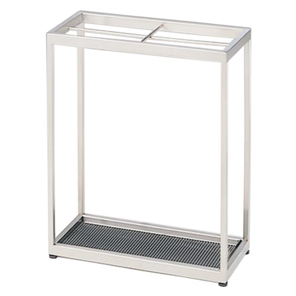 サイズ/約幅40×奥行18×高さ50cm重量/約2.9kg内容量/1台材質/本体：ステンレスヘアライン仕上水受皿：ステンレス生産国/日本製アジャスター/付き●オフィスや店舗におすすめの傘立てです。●奥行き18cmのスリムタイプなので、エント...