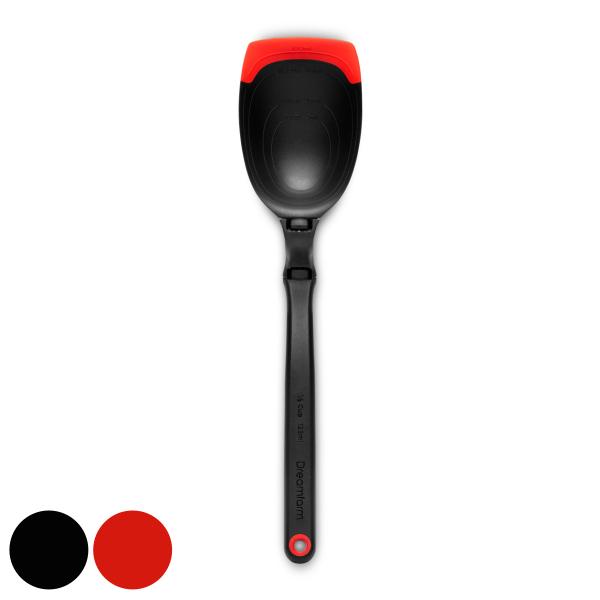 サイズ/約幅8×奥行33.5×高さ4cm内容量/1個材質/シリコン樹脂、ナイロン種類/ブラック、レッド生産国/中国製食器洗い乾燥機/使用可能●ハンドル部分をねじることで、スプーンまたはレードルとして使い分けることができる一石二鳥の便利グッズ...