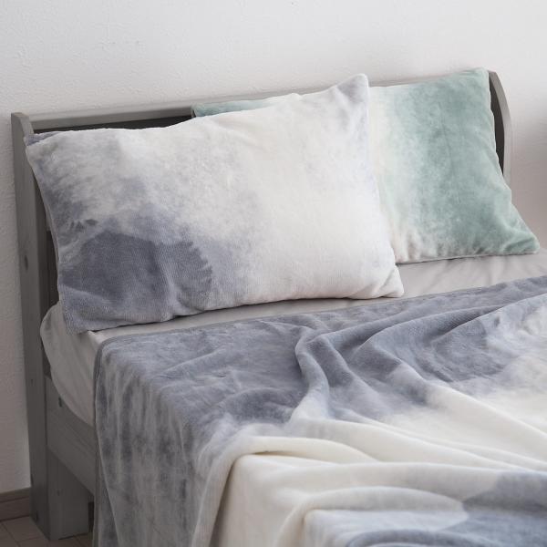 サイズ/約横63×縦43cm内容量/1枚材質/パイル糸（毛羽部分）：コットン100％地糸：ポリエステル100％種類/カーキ、グレー生産国/日本製洗濯/洗濯機使用可能●綿ニューマイヤー　「フルード・オブ・ライト」 ピローケース　63cm×43...