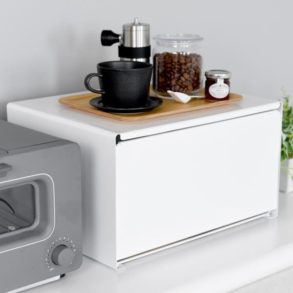 サイズ/約幅37×奥行29.5×高さ21cm重量/約3kg内容量/1台材質/本体：スチール（エポキシ粉体塗装）脚ゴム：シリコーンゴム生産国/日本製耐荷重/約8kg●隠しながらスッキリ収納●スペースに合わせて置ける●スライド式の扉●マグネット...