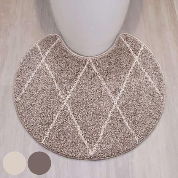 サイズ/約横60×縦55cm内容量/1枚材質/パイル部：ポリエステル100％種類/アイボリー、ベージュ生産国/中国製洗濯/洗濯機使用可能滑り止め/加工あり●シンプルでナチュラルな雰囲気の「ファミーユ ルタン」シリーズのトイレマットです。●カ...