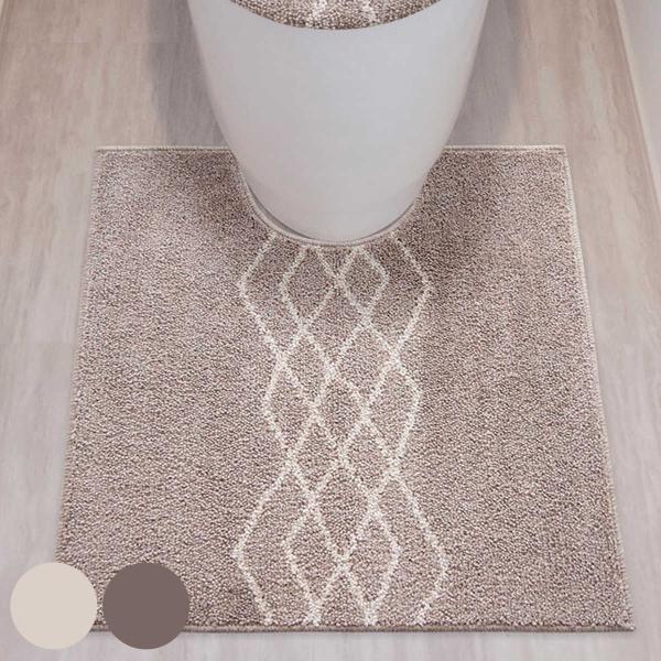 サイズ/約横60×縦60cm内容量/1枚材質/パイル部：ポリエステル100％種類/アイボリー、ベージュ生産国/中国製洗濯/洗濯機使用可能滑り止め/加工あり●シンプルでナチュラルな雰囲気の「ファミーユ ルタン」シリーズのトイレマットです。●カ...