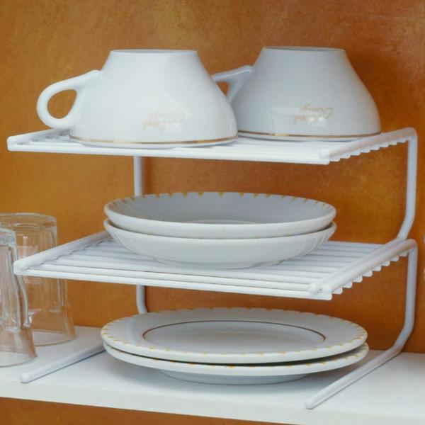 サイズ/約幅20.1×奥行20.1×高さ8cm重量/約265g内容量/4個入材質/スチール（ポリエチレンコーティング）生産国/日本製耐荷重/約1kg●冷蔵庫や食器棚の空いたスペースを使って収納を増やせる、便利なスペースラック4個セットです。...