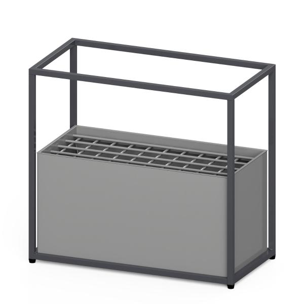 サイズ/約幅50×奥行25×高さ46cm重量/約9kg容量/20本立内容量/1台付属品：水受皿×2材質/本体：スチール（粉体塗装）水受皿：ポリプロピレンアジャスター：ABS樹脂、ポリエチレン生産国/日本製アジャスター/付き屋内・屋外/屋内●...