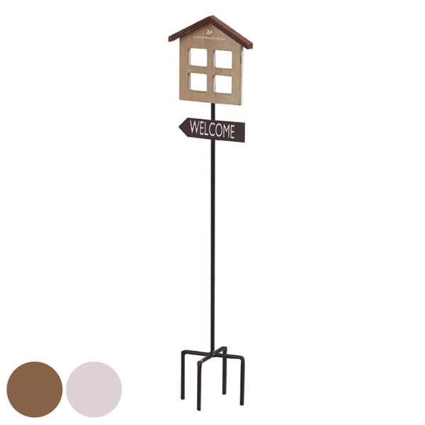 サイズ/約幅13×奥行10×高さ57.5cm内容量/1個材質/ウッド、アイアン種類/ナチュラル、ホワイト●アンティークな風合いが可愛いガーデンピックです。●レトロなお家をモチーフにしています。●花壇やお庭に差し込むだけで手軽に飾れます。●ウ...