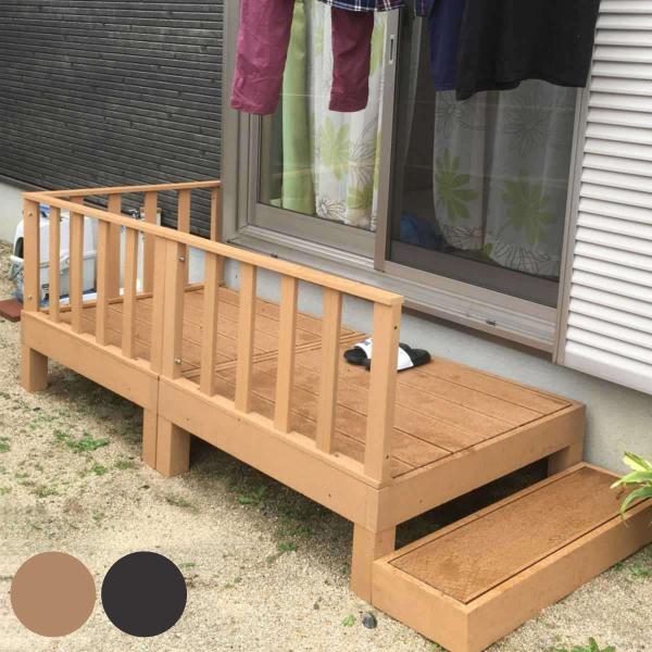 サイズ/約幅90×奥行90×高さ28cm重量/約22kg内容量/1台材質/人工木樹脂種類/チーク、ブラック原産国/中国組立状態/お客様組立品●人工木ウッドデッキと合わせて使用できる踏み台です。●木ではないので腐らず、シロアリなどの心配も無用...