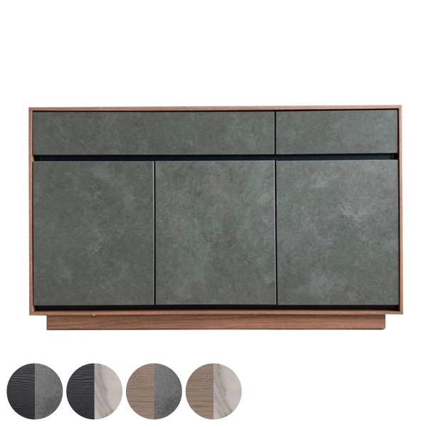 サイズ/約幅120×奥行39.5×高さ72cm内容量/1台付属品：可動棚2枚材質/本体・台輪：プリント化粧板天板・側板：プリント強化紙化粧板前板：セラミック種類/ブラック×グレー、ブラック×ホワイト、ブラウン×グレー、ブラウン×ホワイト引き...