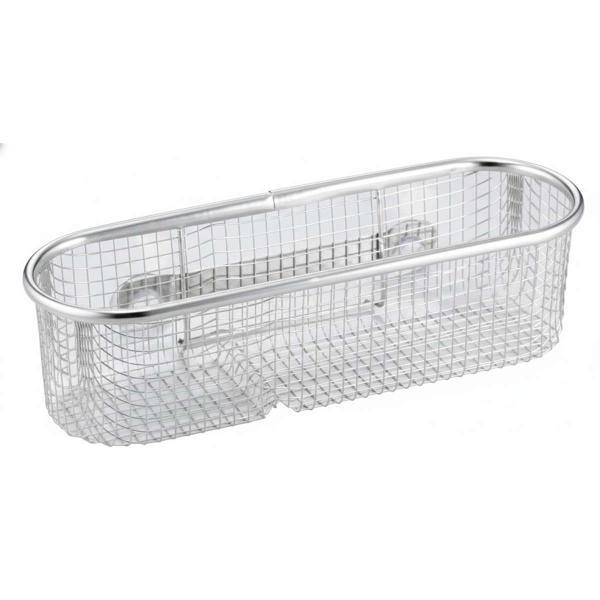 サイズ/約幅25×奥行7.3×高さ9cm重量/約132g内容量/1個（吸盤付き）材質/本体：18-8ステンレス吸盤：塩化ビニル樹脂生産国/日本製●メッシュ構造で水切れがよく、ヌメリや雑菌を抑えて清潔に使えるスポンジポケットの大サイズです。●...