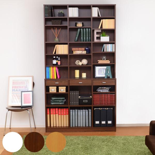 サイズ/約幅117.8×奥行30.5×高さ210cm重量/約54kg内容量/1台付属品：可動棚18枚転倒防止バンド材質/構造部材：パーチクルボード、MDF表面加工：プリント化粧合板種類/ホワイト、ダークブラウン、ナチュラル組立状態/お客様組...