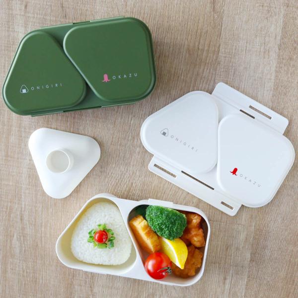 サイズ/約幅18×奥行9.9×高さ5.2cm重量/約110g容量/総容量：465ml左：215ml、右：250ml内容量/1個（本体、押し型）材質/ポリプロピレン種類/ホワイト、カーキ生産国/日本製耐熱温度/140度食器洗い乾燥機/使用不可...