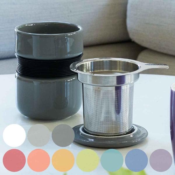 サイズ/約幅11.4×奥行9.2×高さ11.7cm重量/約453g容量/適正容量：354ml内容量/1個材質/インフューザー：18-8ステンレス蓋：硬質陶器カップ本体：硬質陶器、シリコン種類/レッド、キャロット、マンダリン、ライム、ターコイ...